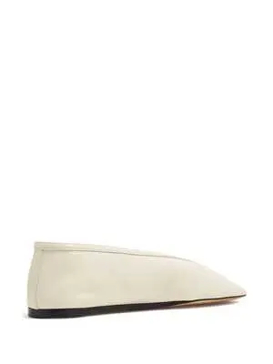 Le Monde Beryl Luna Leather Ballerinas - White
