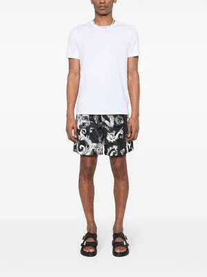 Versace Watercolour Couture-print Track Shorts - Black