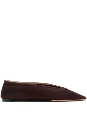 Le Monde Beryl Luna Suede Ballerinas - Brown