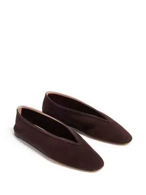 Le Monde Beryl Luna Suede Ballerinas - Brown