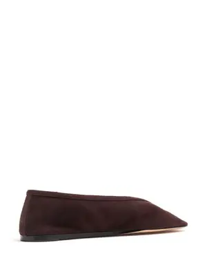 Le Monde Beryl Luna Suede Ballerinas - Brown