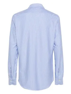 FINAMORE 1925 Vertical-striped Shirt - Blue