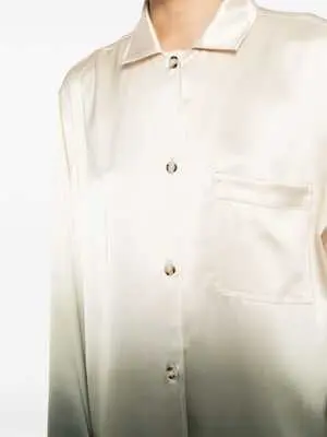 Nanushka Jelmer Ombré-effect Satin Shirt