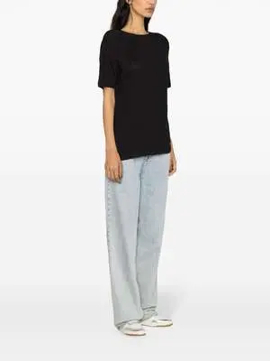 MARANT ETOILE Zewel Linen T-shirt - Black