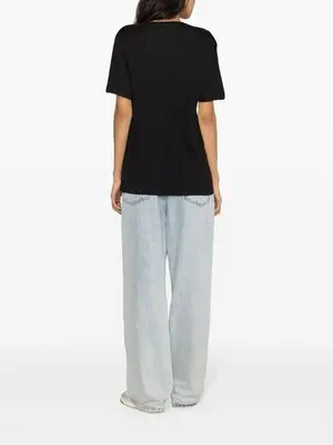 MARANT ETOILE Zewel Linen T-shirt - Black