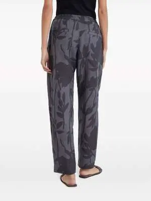 Brunello Cucinelli Floral Print Linen Trousers