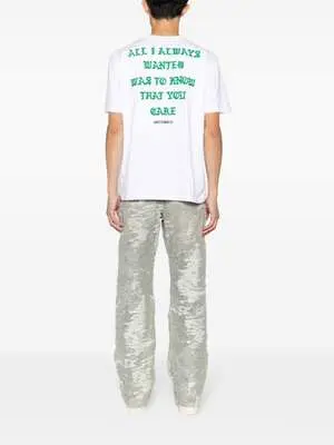 Just Cavalli Slogan-embroidered Cotton T-shirt