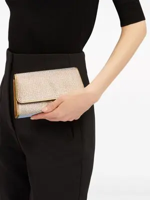 GIUSEPPE ZANOTTI Mini Idha Rhinestone-embellished Bag - Brown