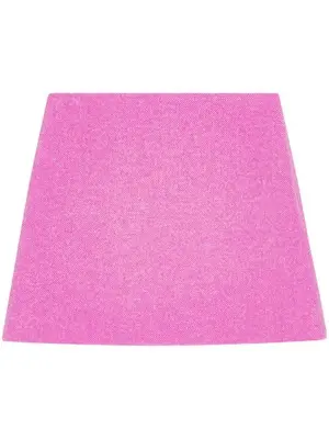 GANNI Recycled Wool-blend Miniskirt - Pink