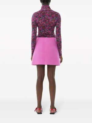 GANNI Recycled Wool-blend Miniskirt - Pink