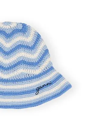 GANNI Organic-cotton Crochet Bucket Hat
