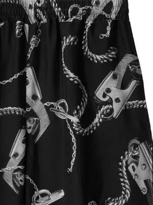 Burberry Knight Hardware Silk Trousers