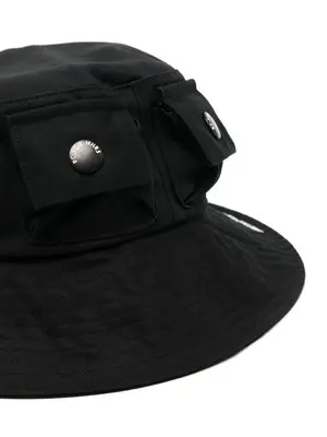 MOSTLY HEARD RARELY SEEN Logo-embroidery Cotton Bucket Hat