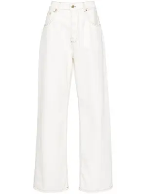 Jacquemus La De Nîmes Organic-cotton Jeans - Neutrals