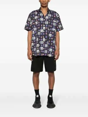 Comme Des Garçons Andy Warhol-print Poplin Shirt - Black