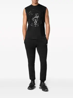 PLEIN SPORT Logo-print Cotton Tank Top