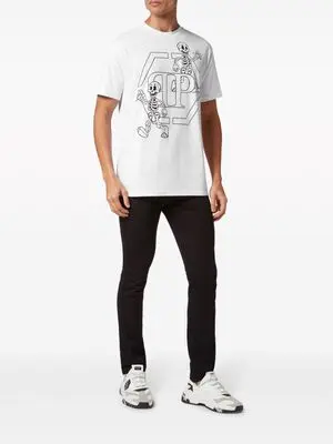 Philipp Plein Skeleton-print Cotton T-shirt
