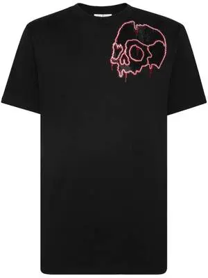 Philipp Plein Rhinestone-skull Cotton T-shirt - Black
