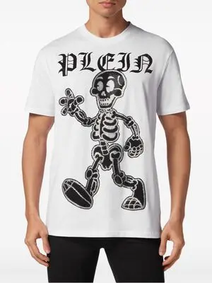 Philipp Plein Rhinestone-skeleton Cotton T-shirt