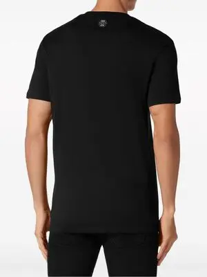 Philipp Plein Rhinestone-skeleton Cotton T-shirt - Black