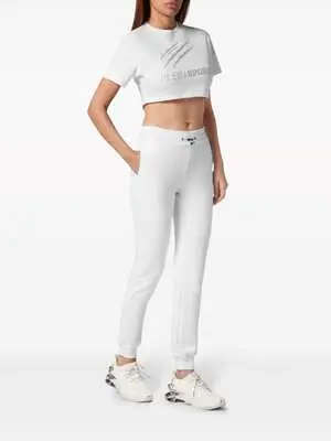PLEIN SPORT Logo-print Cotton T-shirt - White