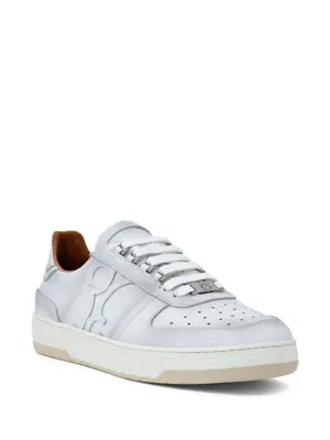 BILLIONAIRE Croc-effect Leather Low-top Sneakers