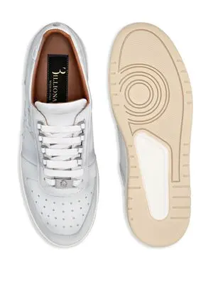 BILLIONAIRE Croc-effect Leather Low-top Sneakers