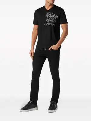 Philipp Plein Logo-print Cotton T-shirt - Black