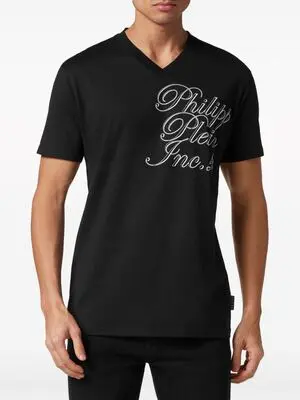 Philipp Plein Logo-print Cotton T-shirt - Black