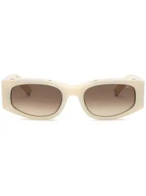 Philipp Plein Round-frame Crystal-embellished Sunglasses - Neutrals