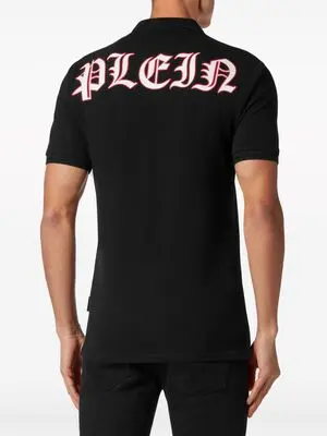 Philipp Plein Skully Gang Cotton Polo Shirt - Black
