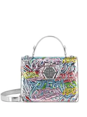 Philipp Plein Silver Tone Totes