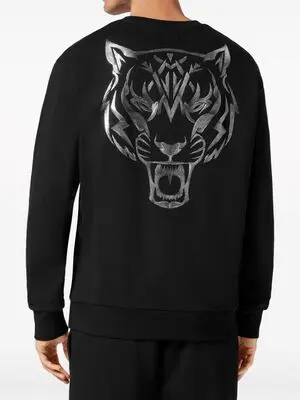 PLEIN SPORT Tiger Graphic Crewneck Sweatshirt