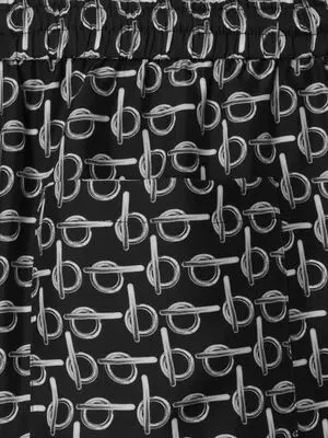 Burberry B-print Silk Shorts - Black