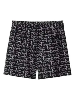 Burberry B-print Silk Shorts - Black