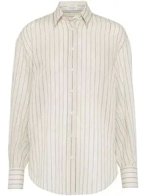 Brunello Cucinelli Striped Cotton-blend Shirt