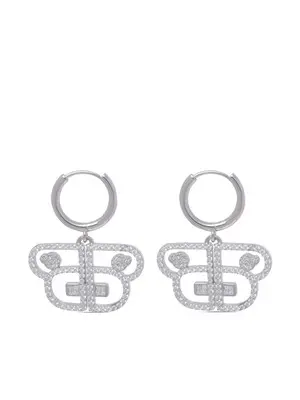 A BATHING APE Crystal-embellished Drop Earrings