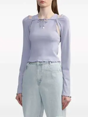 MUSIUM DIV. Bolero Layered Knit Top