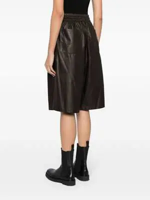 YVES SALOMON Knee-length Leather Shorts