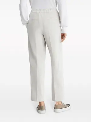 Brunello Cucinelli Straight-leg Gabardine Trousers - Neutrals