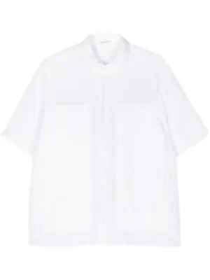 Transit Decorative-stitching Shortsleeve Shirt - White