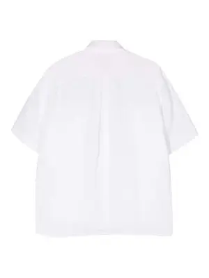 Transit Decorative-stitching Shortsleeve Shirt - White