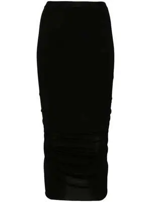 Rick Owens Ruched Midi Skirt