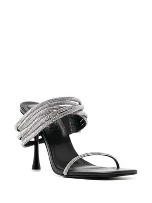 Simkhai Infinity 90mm Crystal-embellished Leather Sandals