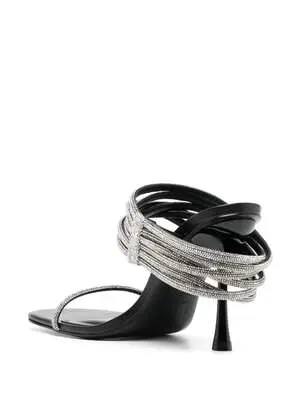 Simkhai Infinity 90mm Crystal-embellished Leather Sandals