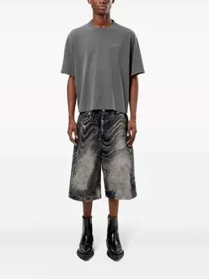 Camper Abstract-print Denim Shorts - Black