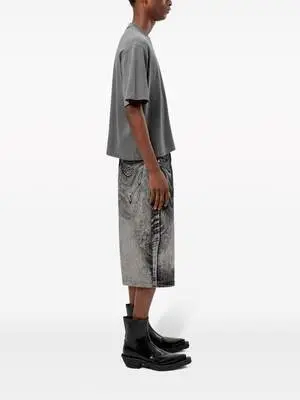 Camper Abstract-print Denim Shorts - Black
