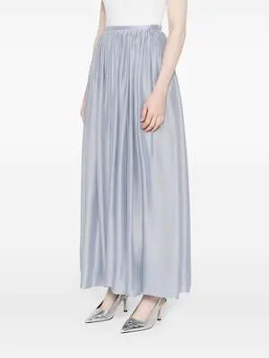Giorgio Armani Silk Maxi Skirt - Blue