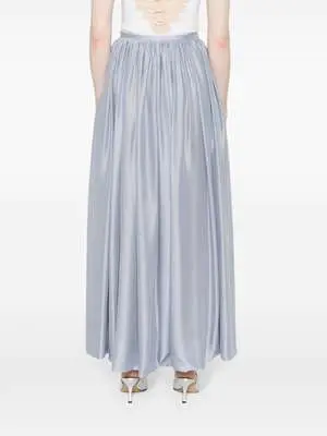 Giorgio Armani Silk Maxi Skirt - Blue