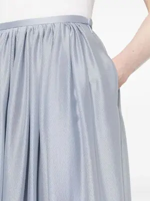 Giorgio Armani Silk Maxi Skirt - Blue